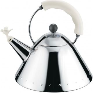 Bollitore Alessi con uccellino bianco