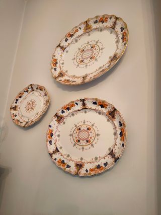 Tre piatti intichi porcellana inglese