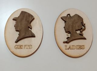 Targhette per porte toilette