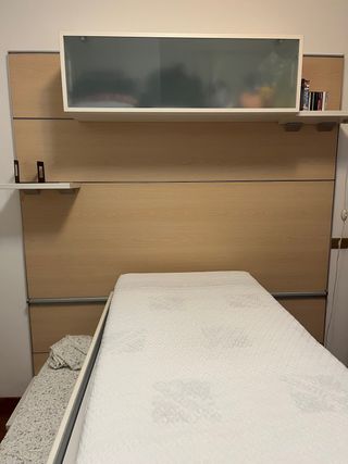 letto a castello con ruote e cassettoni