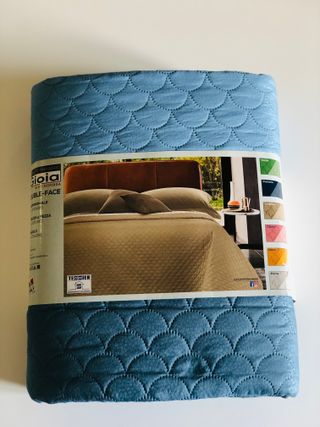 Copriletto trapuntato matrimoniale double face