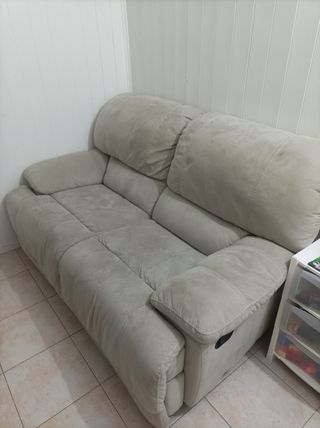 divano reclinabile due posti in Alcantara