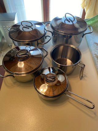 BATTERIA PENTOLE ACCIAIO INOX 18/10 FRABOSK