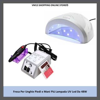 Fresa Per Unghie Piedi e Mani Piú Lampada UV 48W