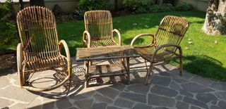 Salottino per esterni in bambù