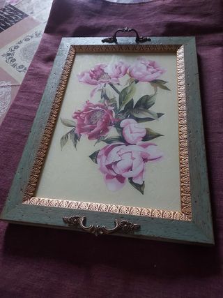 Vassoio shabby motivo floreale