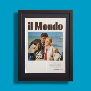 Pubblicità originale vintage Alitalia "Il Mondo"