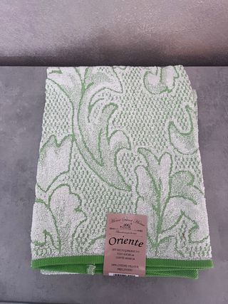 Asciugamano della linea oriente set 1+1 cotone