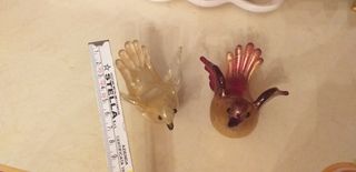 Coppia uccellini in vetro di murano