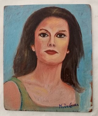 Dipinto ad olio cm 19,5x23,5 firmato M. De Chiara