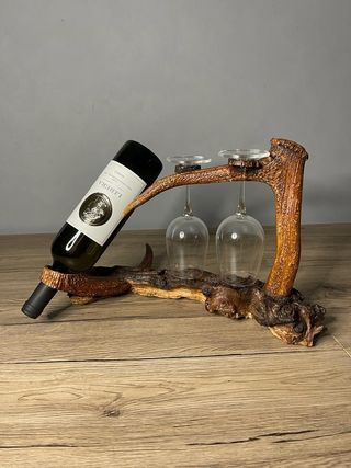 Portabottiglie in corno per vino