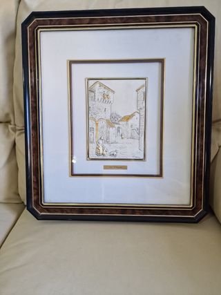 Quadro Andrea Boden argento e oro