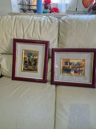 Quadri serigrafia su foglio oro 23kt