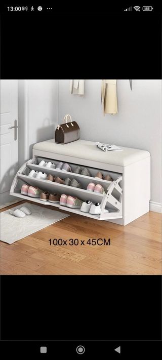 Panca con scarpiera a scomparsa