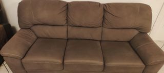 Divano 3 posti nabuk marrone