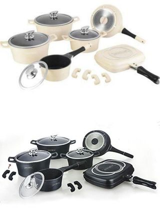 Batteria 15 pezzi royalty line: 3 casseruole con c