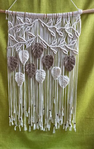 Decorazione boho macrame` da parete