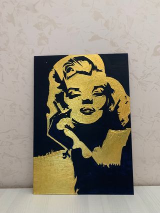 dipinto su tela Marilyn Monroe metalizzato