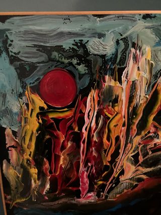 set due quadri astratti acrilico