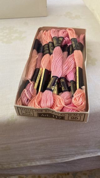 scatole fili cotone vari colori