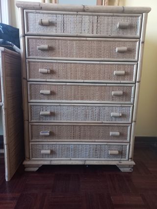 Cassettiera in vimini