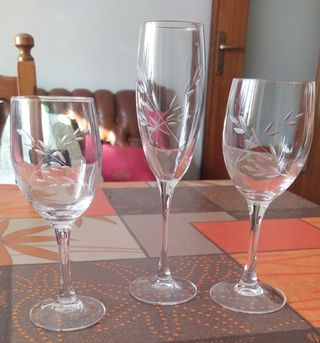 Set di bicchieri in cristallo