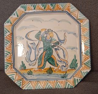 Piatto in ceramica, pittura Sicilia