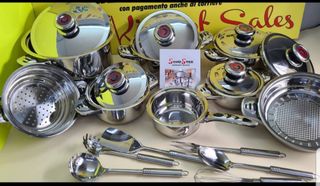 Batteria di pentole e set di mestoli