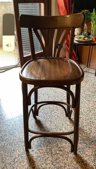 Sgabello sedia in legno massello