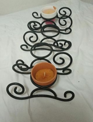 Set 4 porta vasi in ferro battuto
