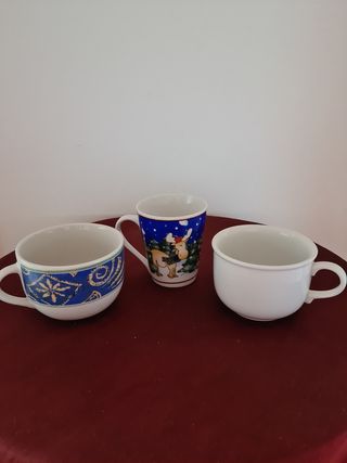 Set tre tazze da latte in ceramica