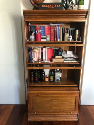 Libreria antica in legno noce