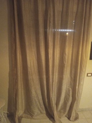 Tende in lino con 2 ferma tende