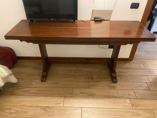 Tavolo a console in noce misura aperto 180x110x80