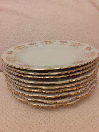 Set di 8 piatti di porcellana bavarese