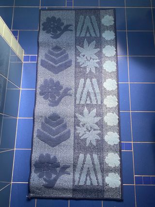 tappeto per bagno blu