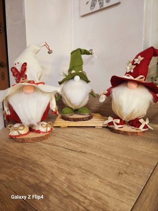 Tre Gnomi di Natale vari colori