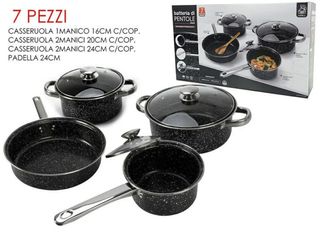 Set 7 pezzi pentole e padelle