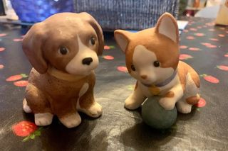 Cane e gatto in ceramica Goetel