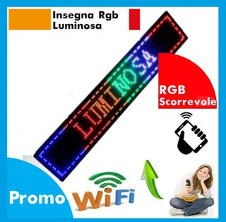 Insegna Luminosa A Led Scritta Personalizzata 1mt