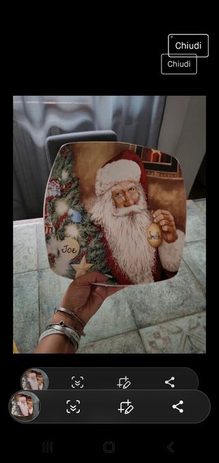 Piatto natalizio babbo natale