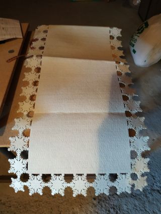 Natale - Runner in feltro panna