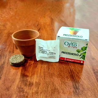 Il mio Orto in casa: vasetto semi prezzemolo e pad