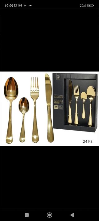 Servizio di posate oro 24 pezzi