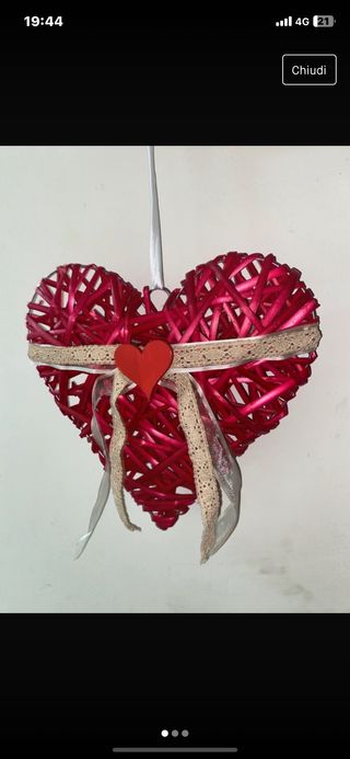 addobbo cuore rosso grande