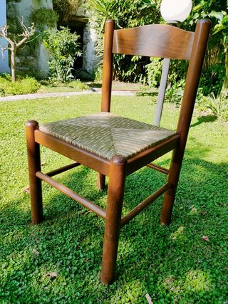 Sedie legno e paglia anni 80