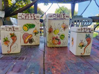 Set porta spezie in ceramica dipinta a ✋