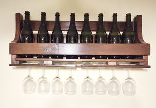 Cantinetta portabottiglie e porta calici