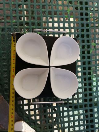 antipastiera in ceramica e legno nuova