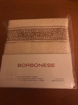 set di 4 lavette marchio borbonese